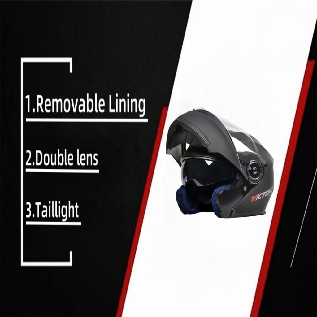 Hot Selling Unisex ABS EPS Motorcycle Open Face Helmet Modular Double ...