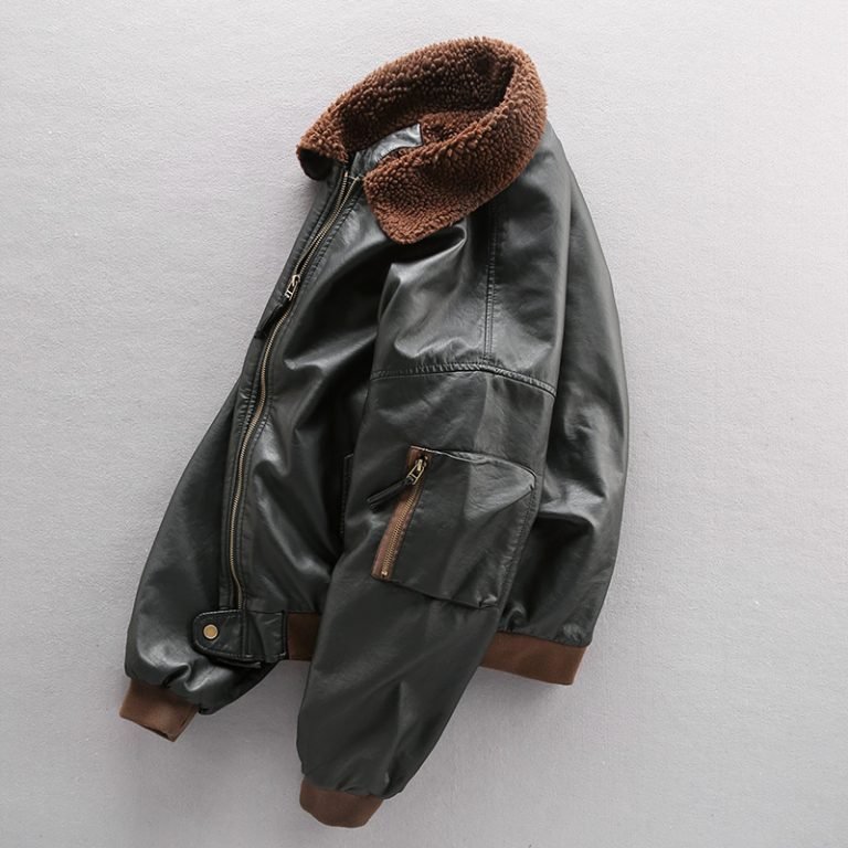 Luxury custom high quality flight jacket plus velvet padded leather men ...